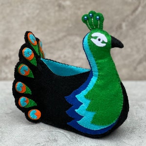 Felt Peacock Egg Cosy Sewing Pattern PDF Folk Art Ornament Gift - Etsy UK