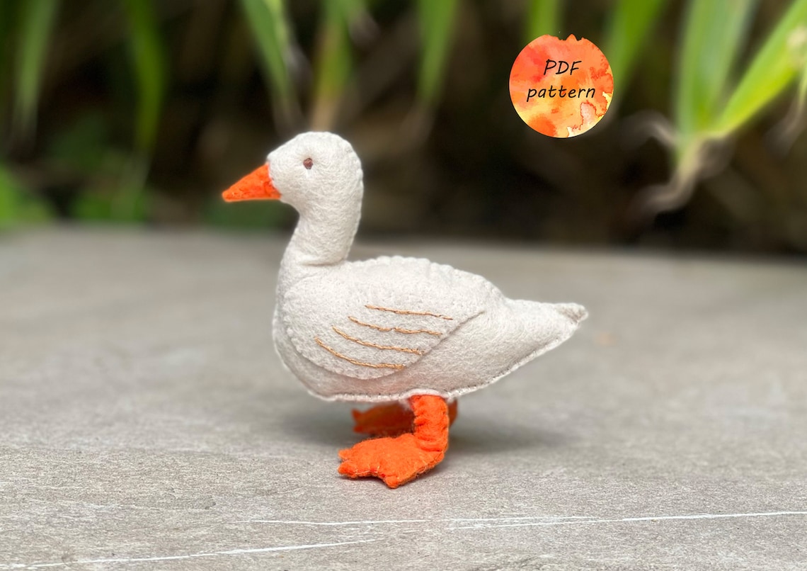 Felt Duck Sewing Pattern PDF Small Farm Animals Stuffed - Etsy