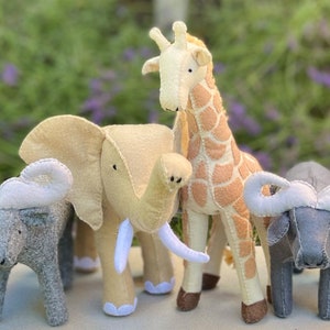 Felt Rhino Rhinoceros 2 Sewing Patterns Bundle Large and - Etsy