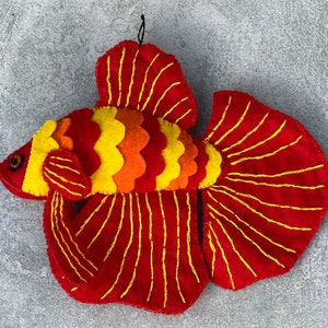 Felt Betta Fish Sewing Pattern PDF Water Creatures Fish Baby Mobile Christmas Ornament - Etsy