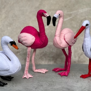 Felt Flamingo Sewing Pattern PDF Birds Stuffed Animals Toy Ornament ...