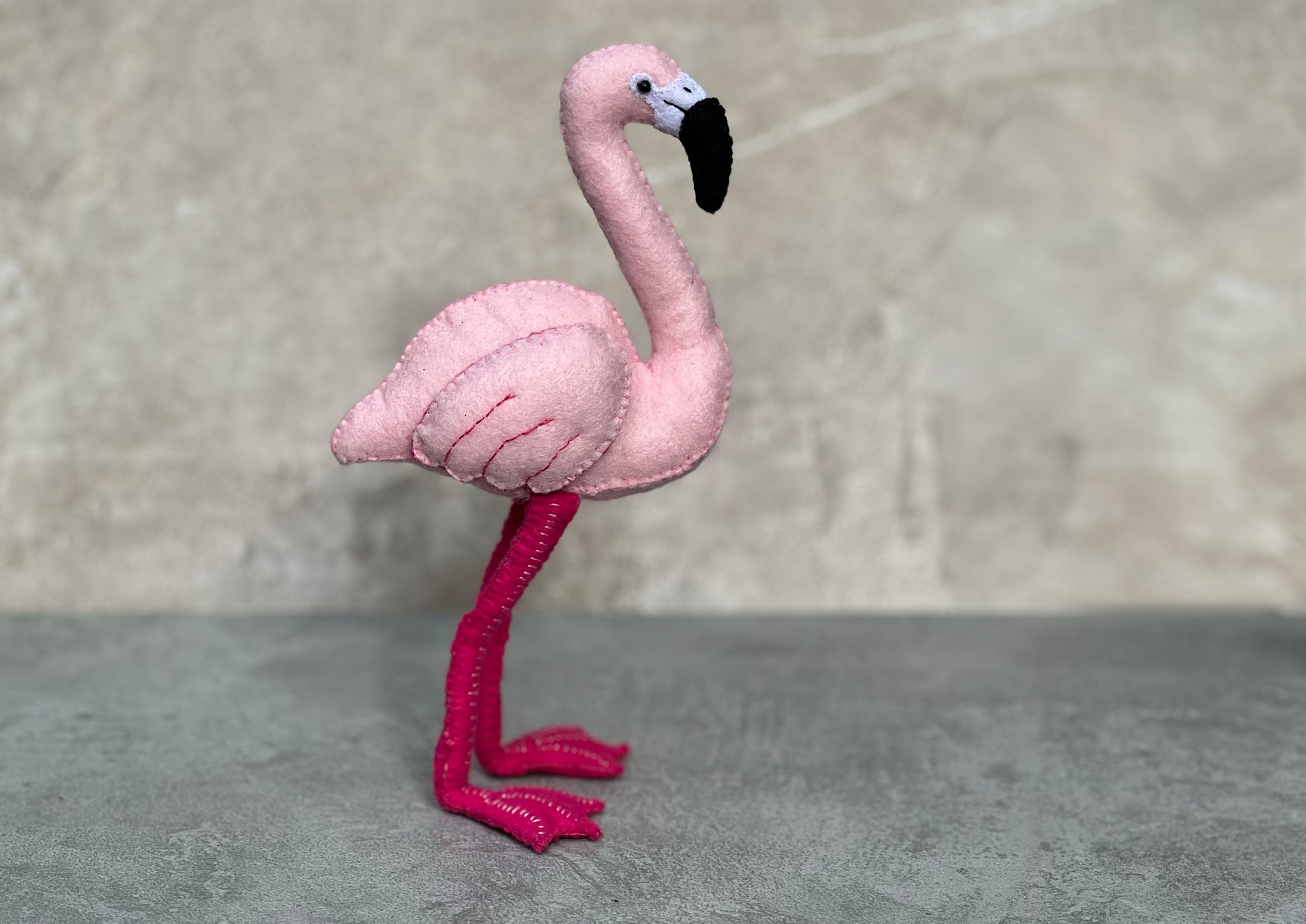 Felt Flamingo Sewing Pattern PDF Birds Stuffed Animals Toy Ornament ...
