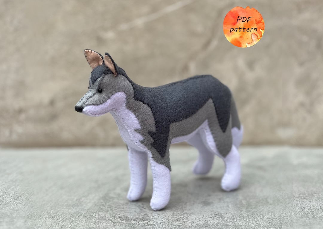 Felt Wolf Sewing Pattern PDF Woodland Stuffed Animals Christmas ...