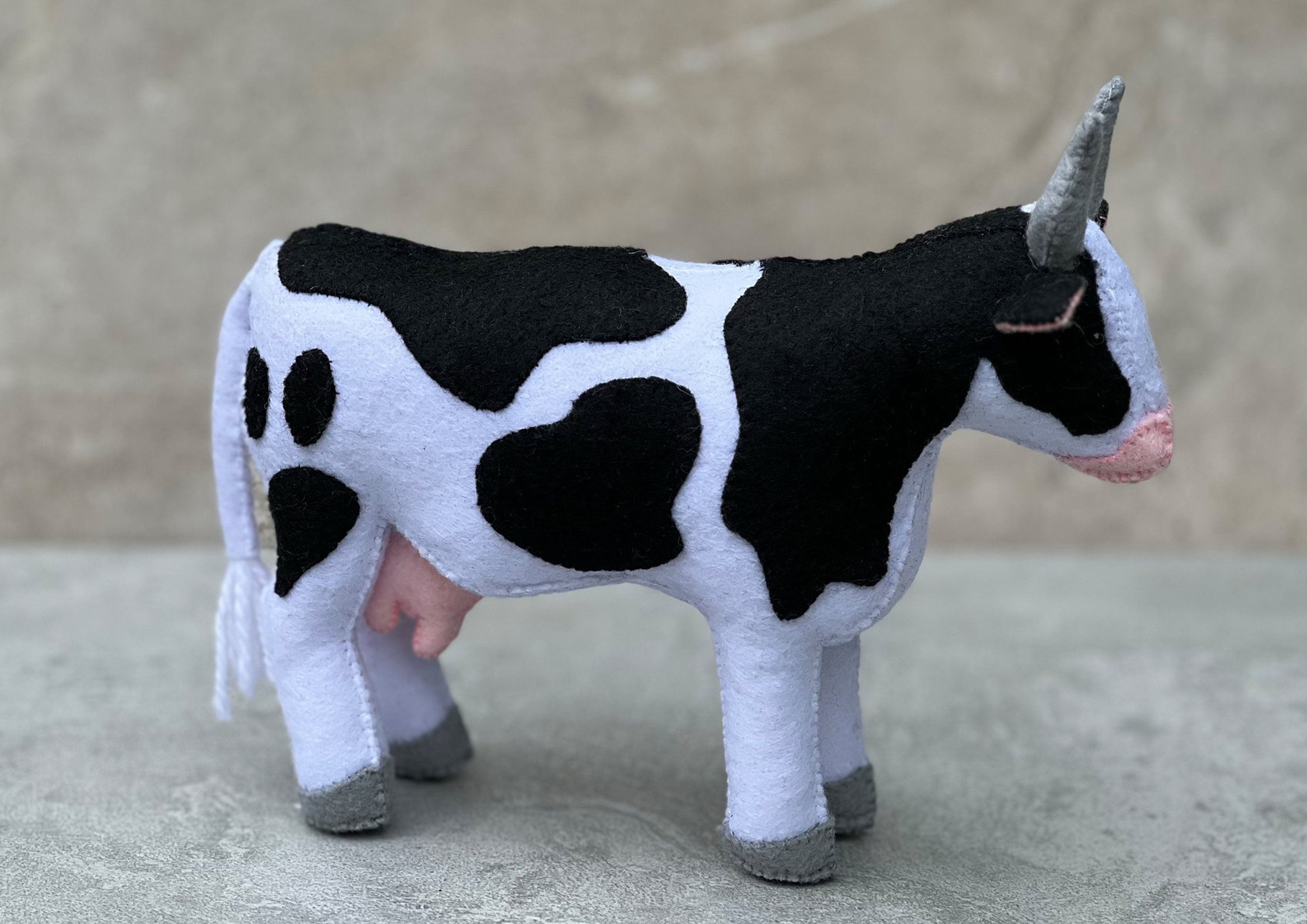 Felt Cow Sewing Pattern PDF Farm Animals Toy Ornament Gift - Etsy UK
