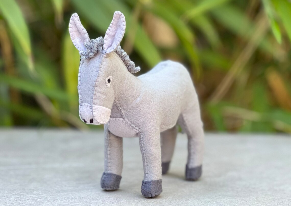 Felt Donkey Sewing Pattern PDF Farm Animals Toy Ornament Gift - Etsy UK