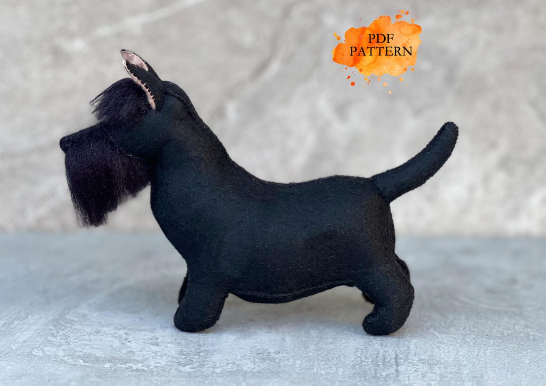 Felt Scottish Terrier * 2 Sizes* Digital Sewing Pattern PDF* FELT ...