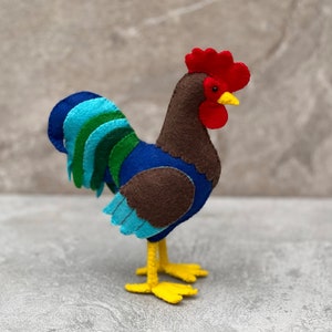 Felt Rooster Sewing Pattern PDF Birds Stuffed Animals Toy Ornament Gift ...