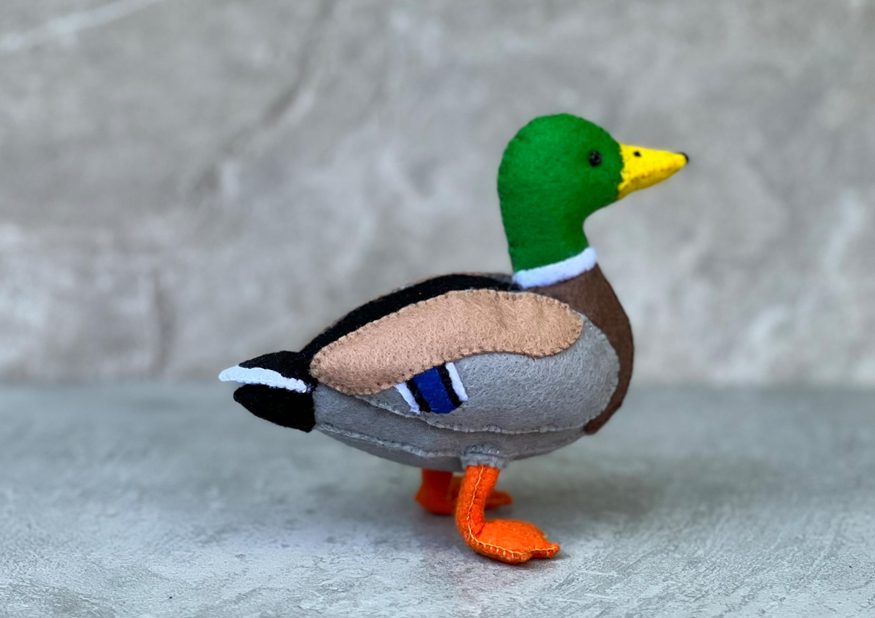 Felt Mallard Duck Sewing Pattern PDF Small Stuffed Farm Animals and ...