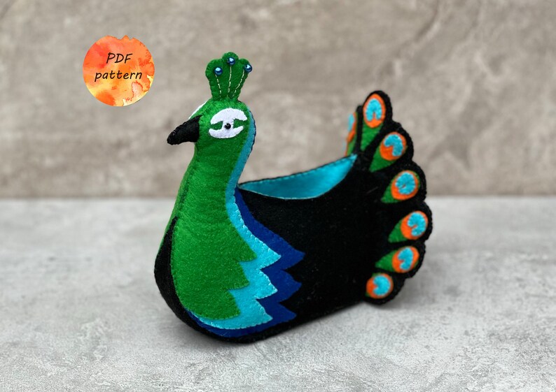 Felt Peacock Egg Cosy Sewing Pattern PDF Folk Art Ornament - Etsy
