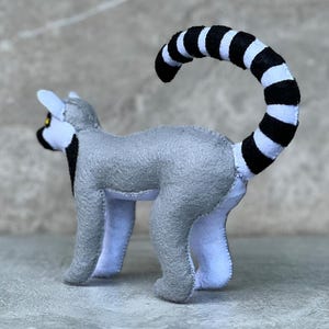 Felt Lemur Sewing Pattern PDF Jungle Stuffed Animals - Etsy UK