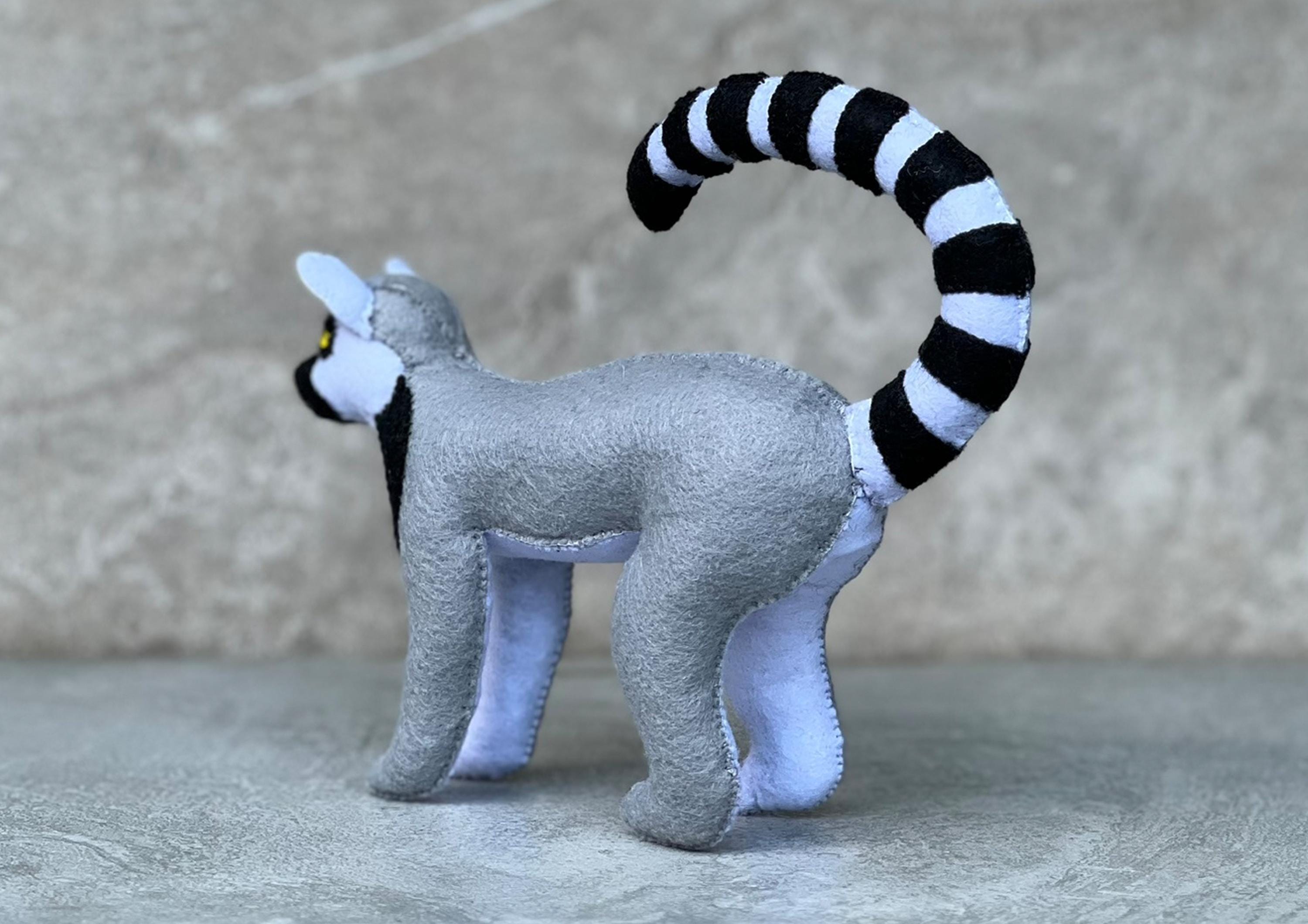 Felt LEMUR * Digital Sewing Pattern PDF * Jungle Stuffed Animals - Etsy UK