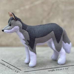 Felt Wolf Sewing Pattern PDF Woodland Stuffed Animals - Etsy Australia