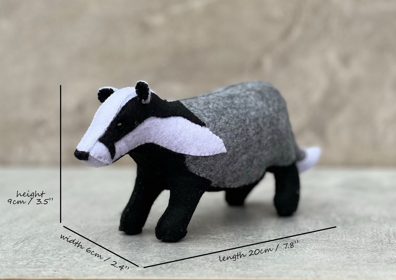 Felt Badger Sewing Pattern PDF Woodland Stuffed Animals Christmas ...