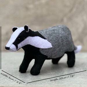 Felt Badger Sewing Pattern PDF Woodland Stuffed Animals Christmas ...