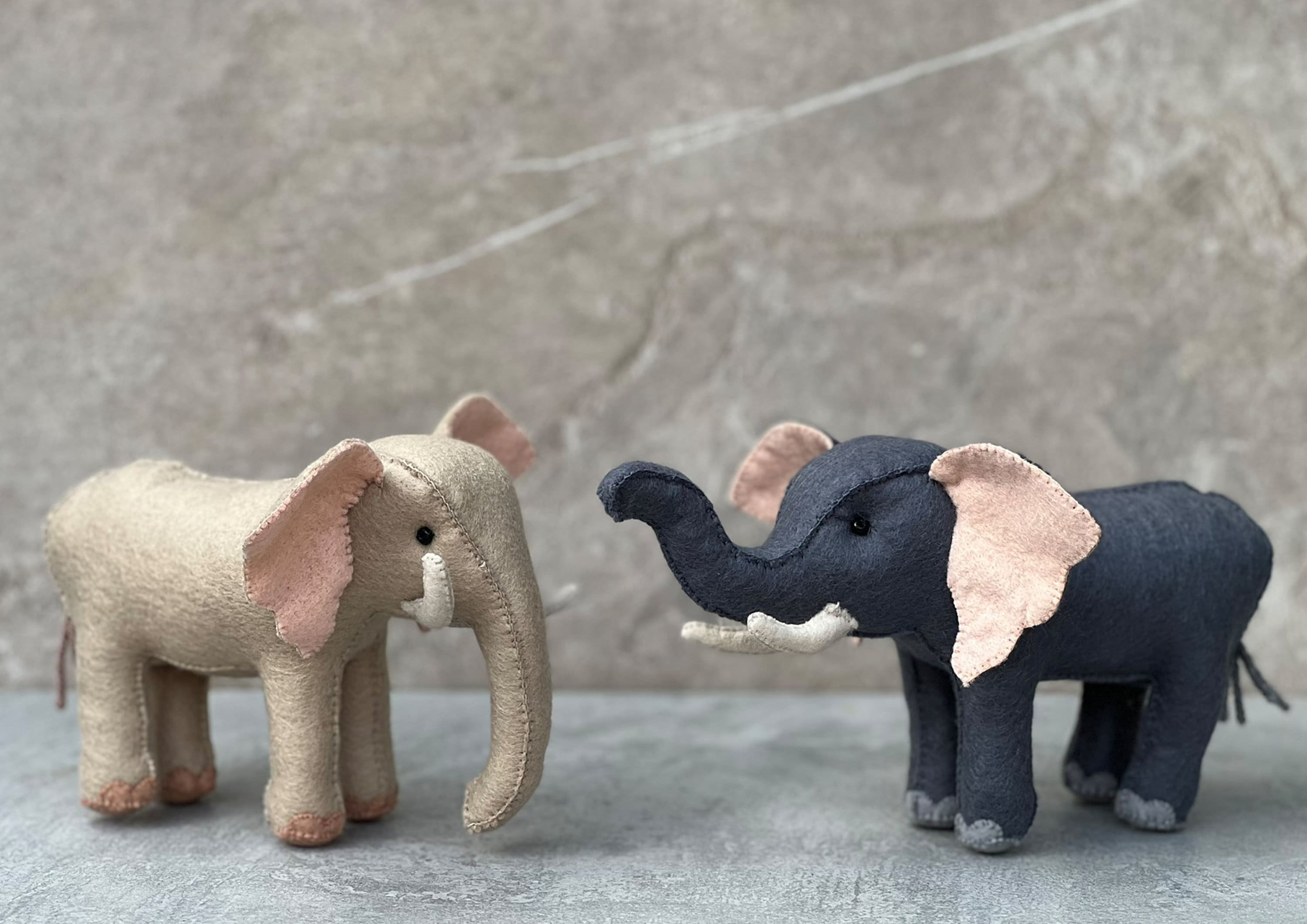 Felt Elephant Sewing Pattern: Safari Stuffed Animal Bundle (PDF Pattern ...