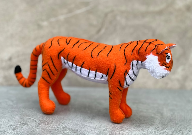 Felt Tiger Sewing Pattern PDF Safari Stuffed Animals Toy - Etsy