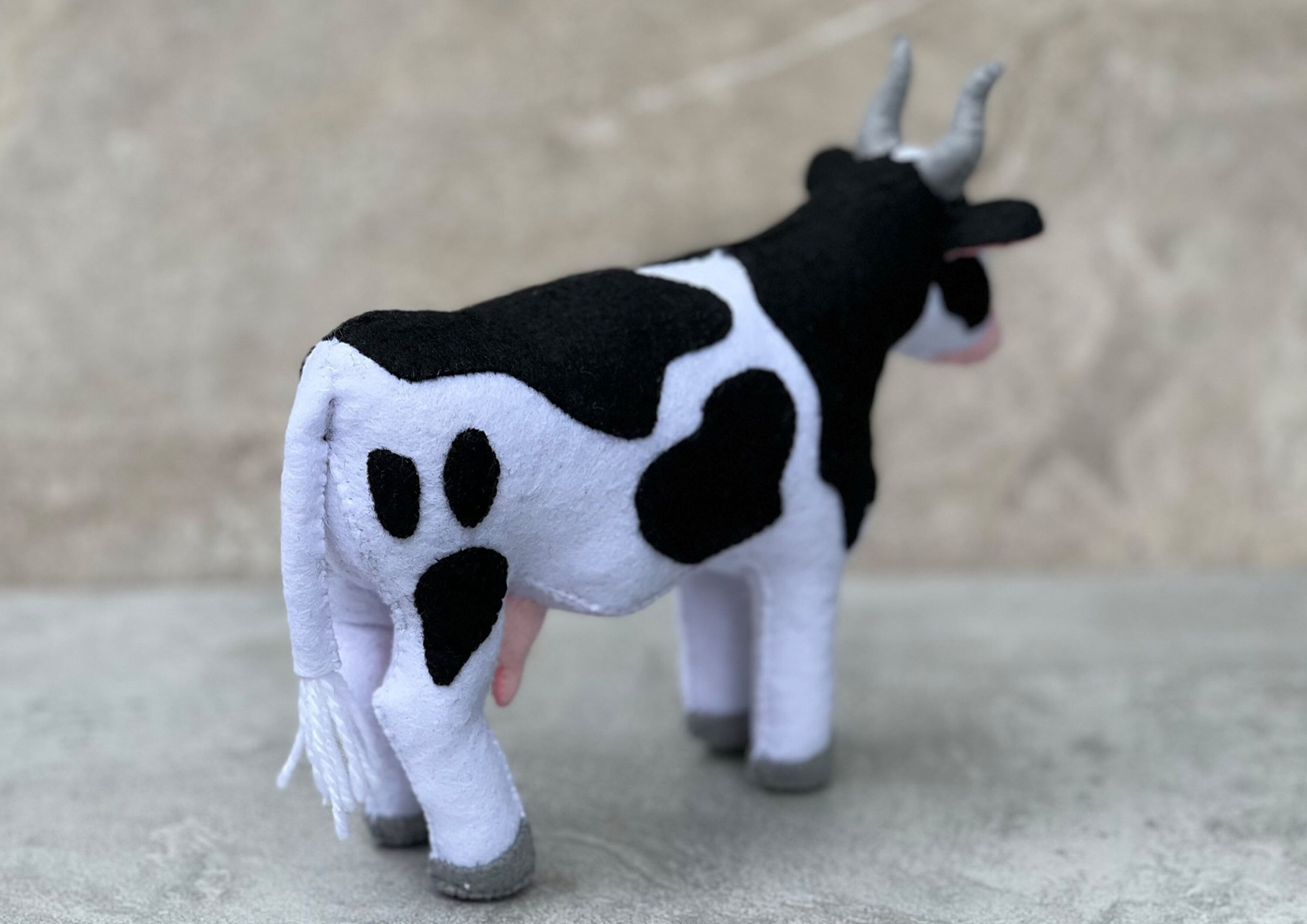 Felt Cow Sewing Pattern PDF Farm Animals Toy Ornament Gift - Etsy UK