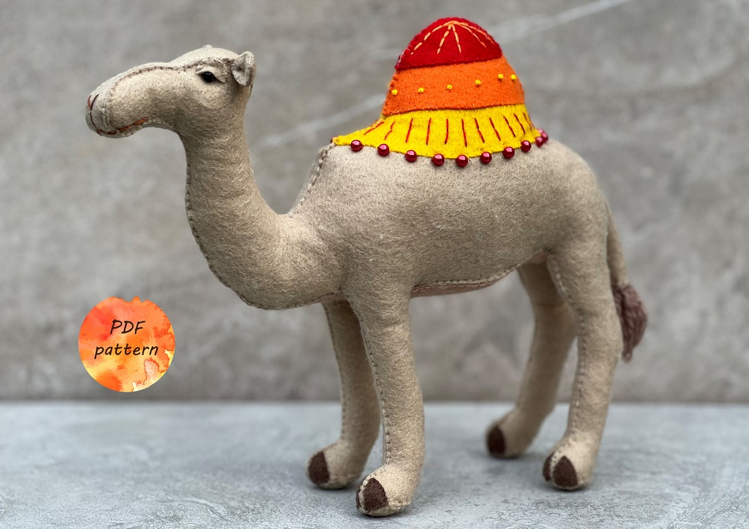 Felt Dromedary Camel Sewing Pattern PDF Camelids Stuffed Animals DIY ...