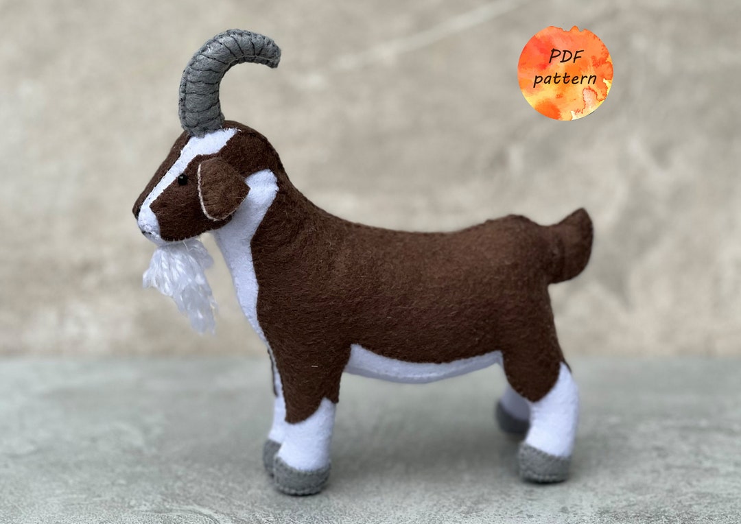 Felt Billy Goat Sewing Digital Pattern PDF Farm Animals - Etsy