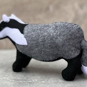 Felt Badger Sewing Pattern PDF Woodland Stuffed Animals Christmas ...