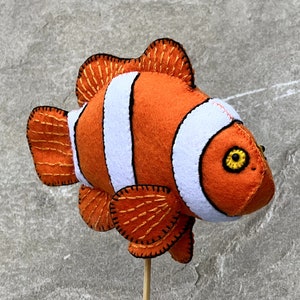 Felt Clownfish Sewing Pattern PDF Aqua Water Creatures Fish Baby Mobile ...