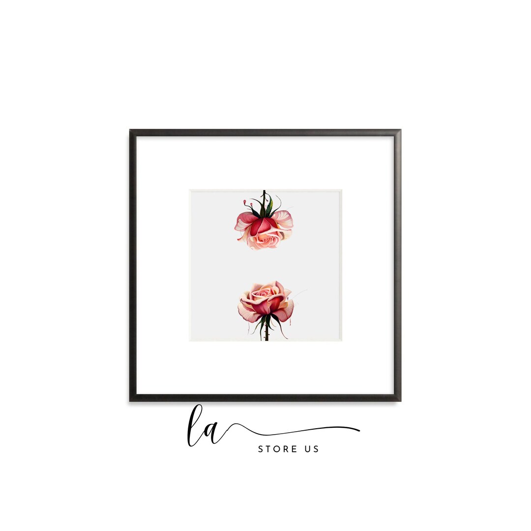 Upside Down Rose | Modern Rose Flower | Contemporary | Modern Print ...