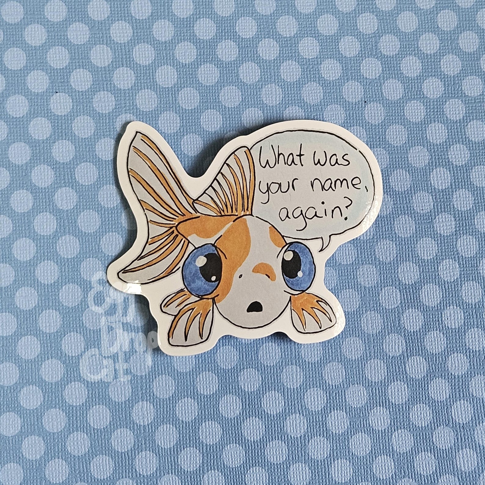 3.5" Goldfish Brain Vinyl Sticker - Etsy
