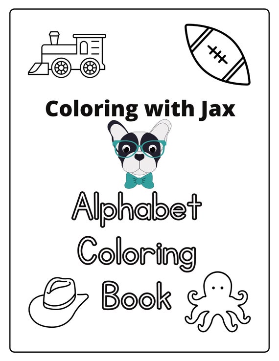 Coloring With JAX Alphabet Worksheet DIGITAL FILE Printable | Etsy