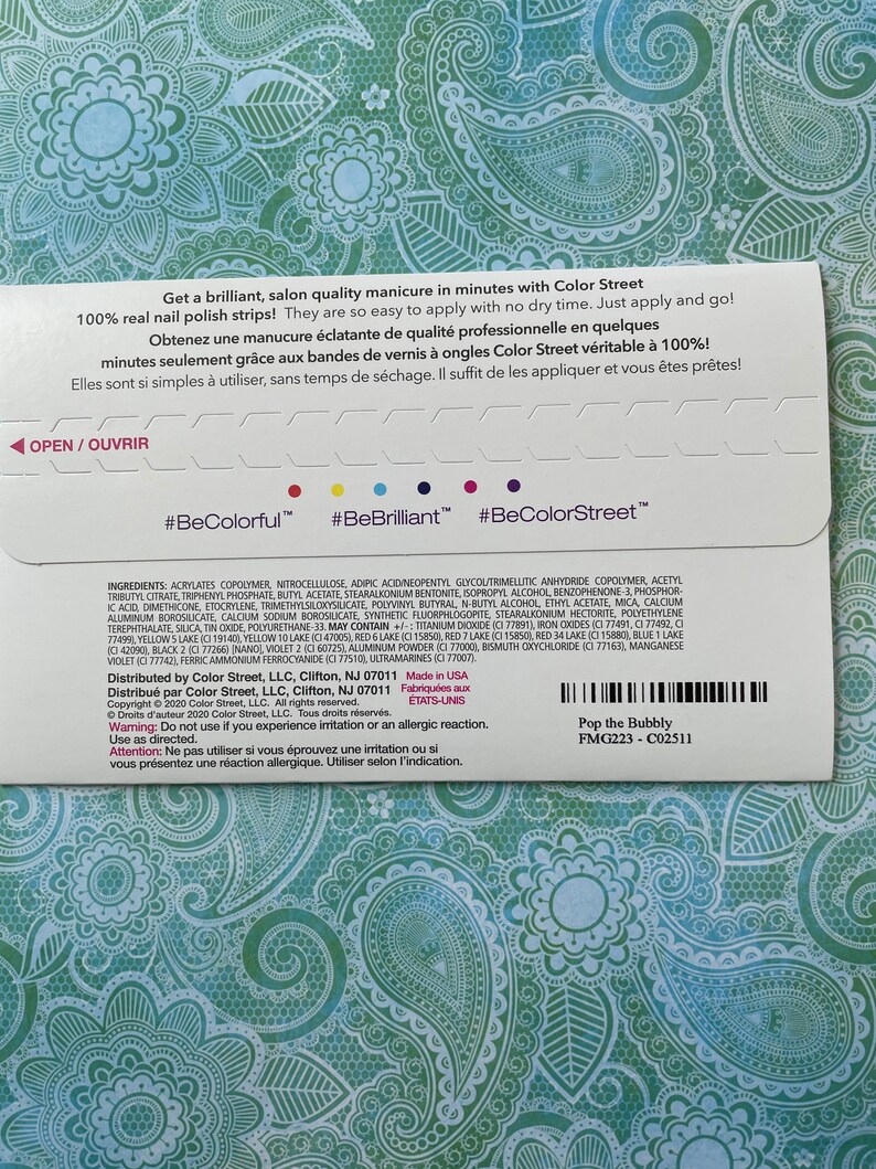 Pop the Bubbly Color Street - Etsy