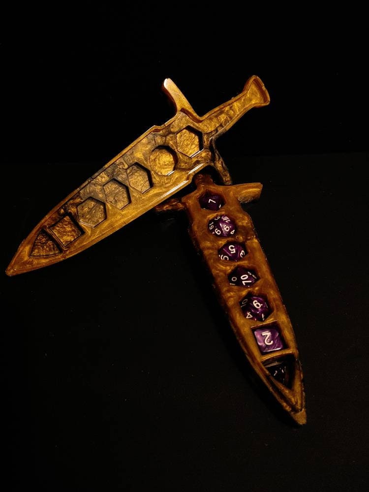 Made to Order Epoxy Resin Dagger Dice Holder/tray dice Not - Etsy