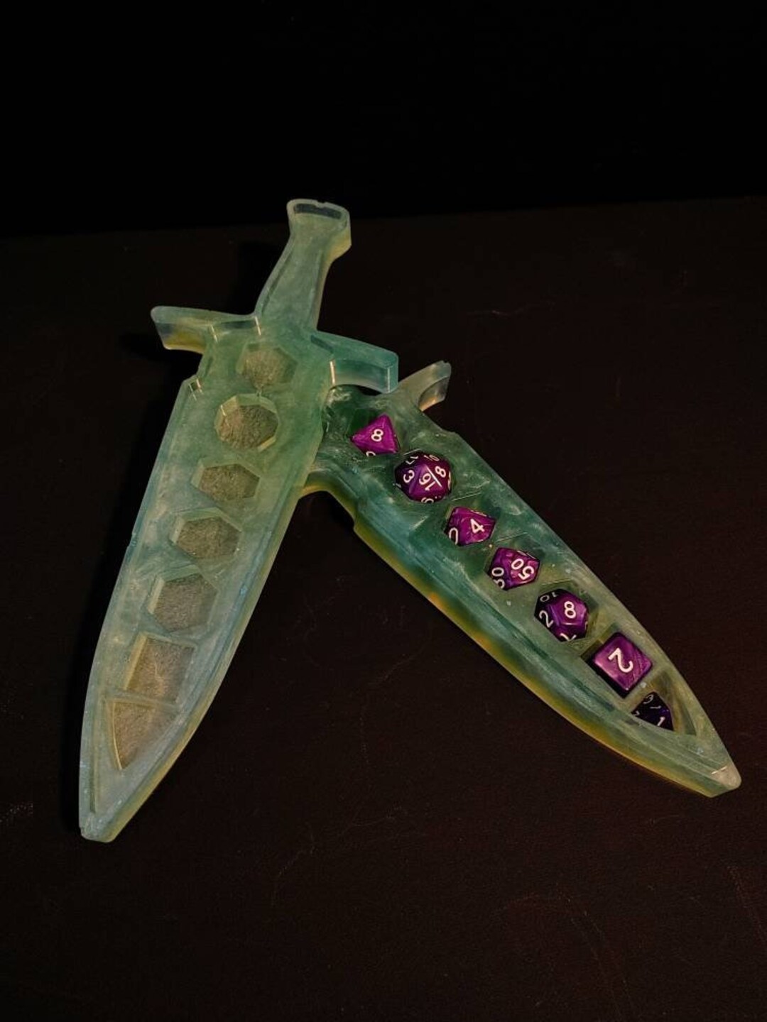 Made to Order Epoxy Resin Dagger Dice Holder/tray *dice Not Included ...