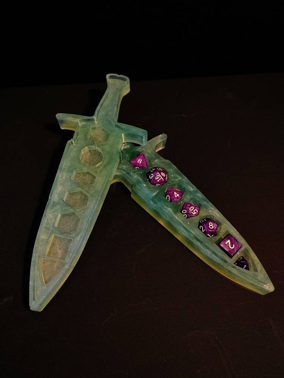 Made to Order Epoxy Resin Dagger Dice Holder/tray dice Not | Etsy