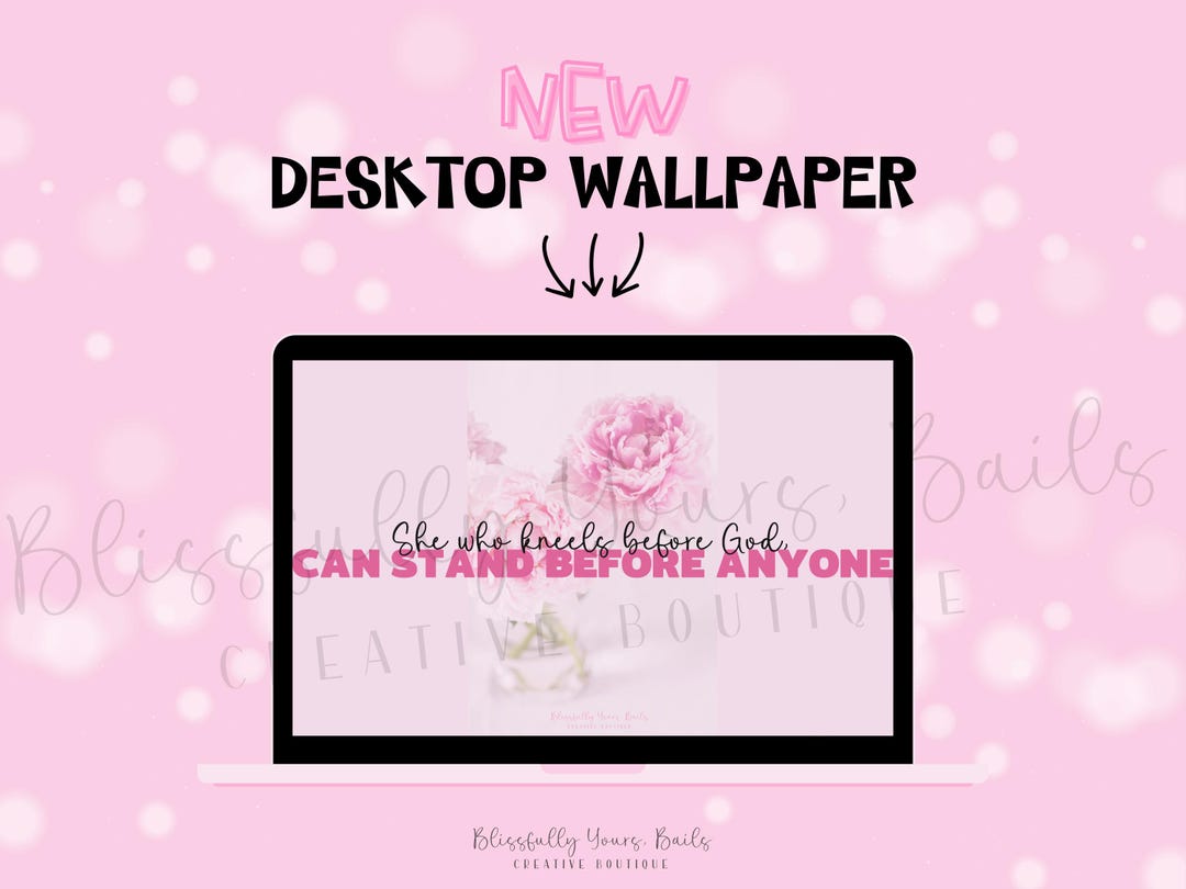 God Quote Wallpaper Pink Peony Flower Background Christian Wallpaper ...