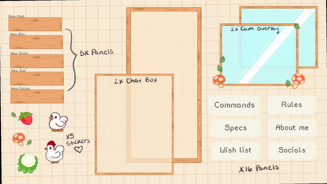 Fully Customizable Animated Stardew Valley Farmer Streamer Overlay ...