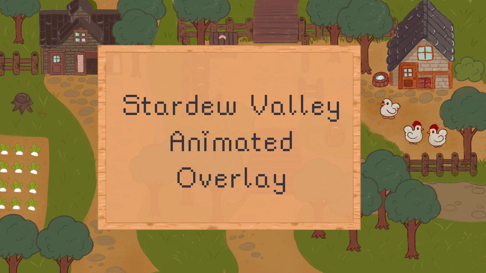 Fully Customizable Animated Stardew Valley Farmer Streamer Overlay Package - Cozy Twitch Stream ...
