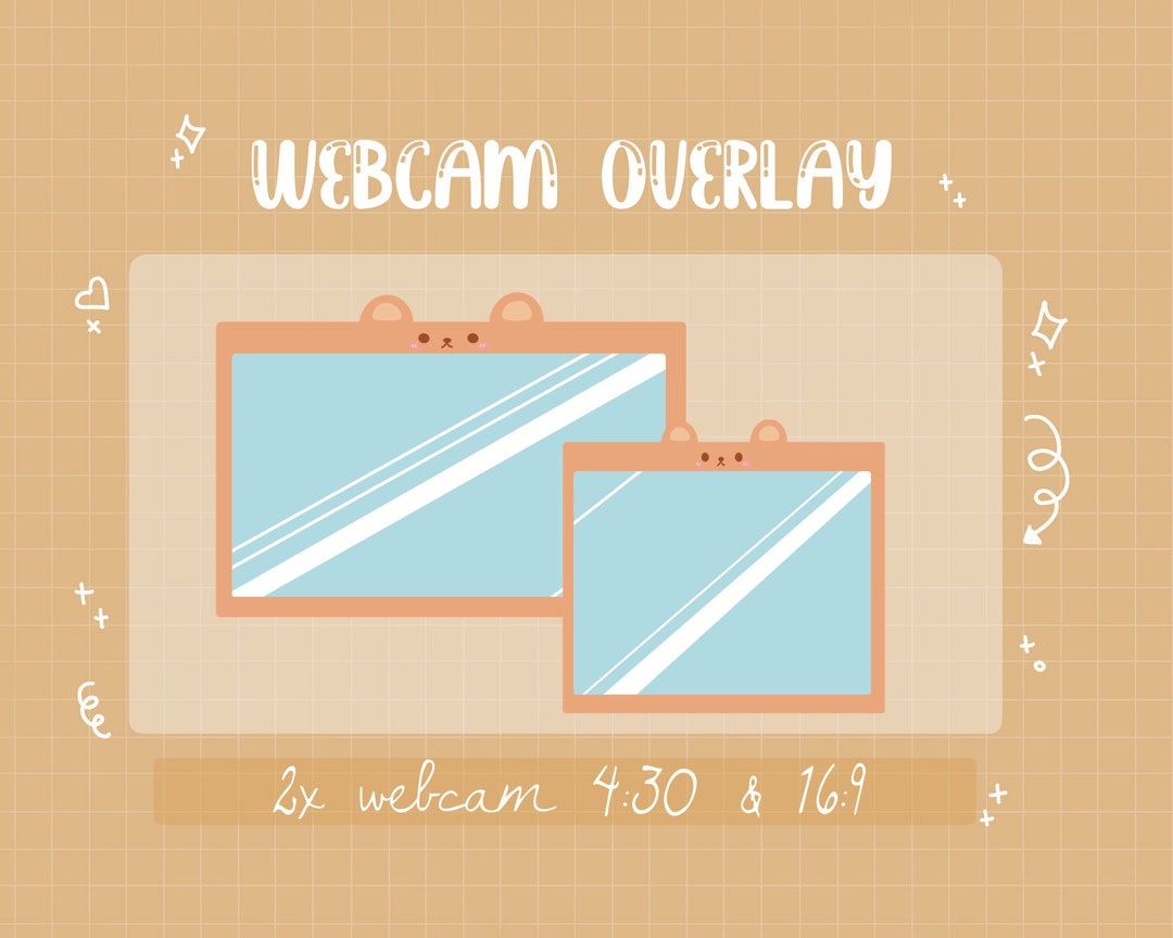 Kawaii Twitch Stream Webcam Overlay Frame / Teddy Bear / Cute Cam ...