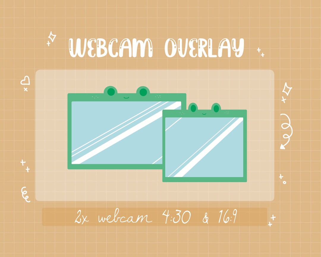 Kawaii Twitch Stream Webcam Overlay Frame / Frog Froggy / Cute Cam ...
