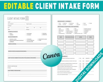 Therapy Intake Paperwork - Etsy