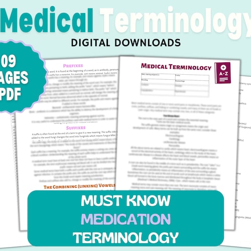 Common Medical Abbreviations & Terminology Nursing Notes - Etsy