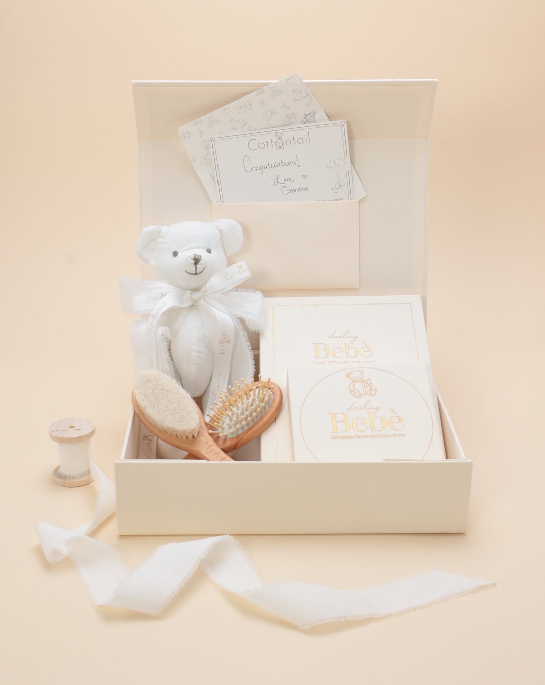 Hello Baby Newborn Gift Box - Baby Gift Set, Ivory Gift Box, Newborn ...