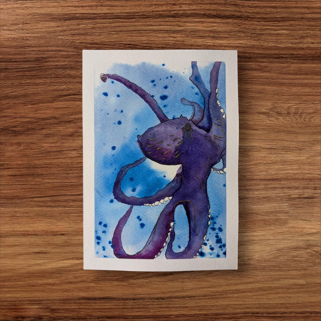 Octopus Watercolor - Etsy