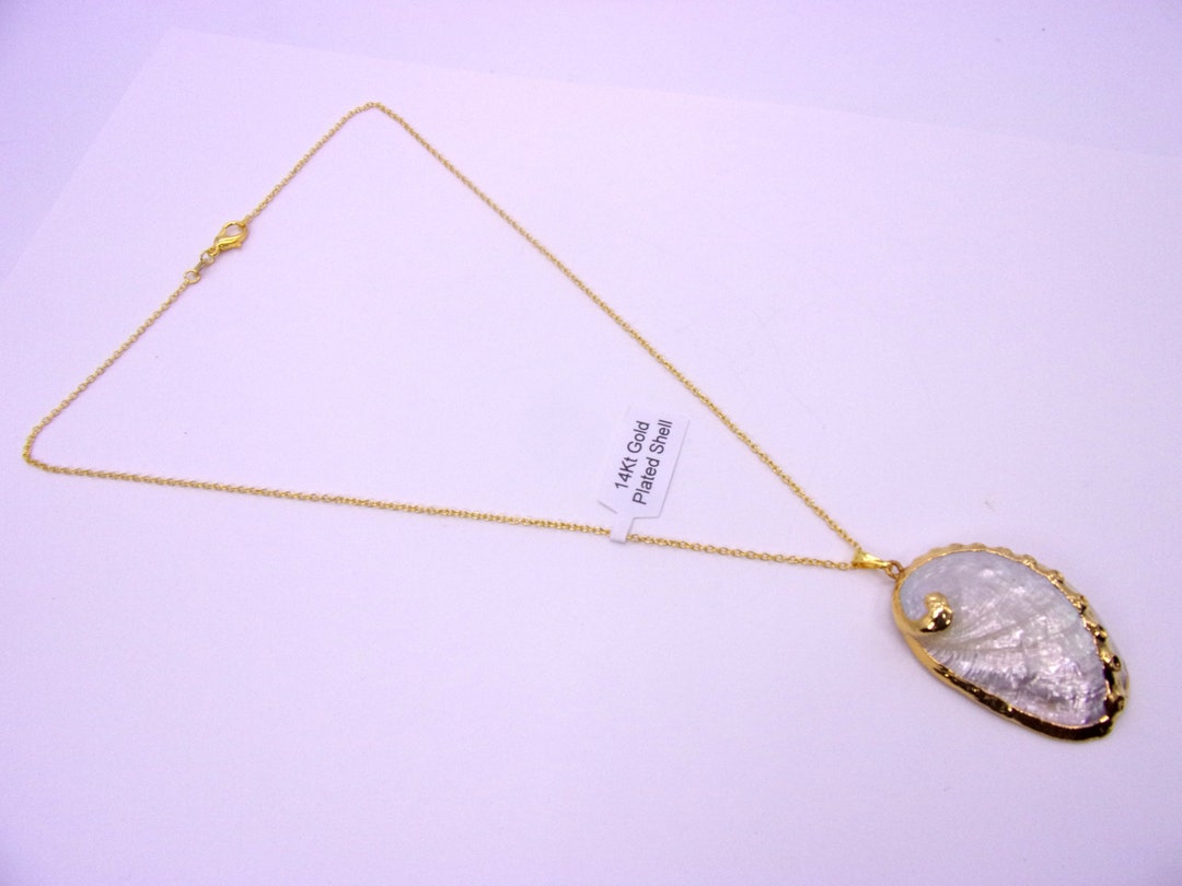 Gold Plated Sea Shell,14kt Gold Plated Sea Shell,1970s New Old Stock ...