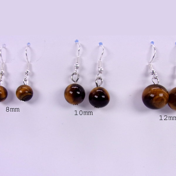 Tiger Eye Earrings - Etsy