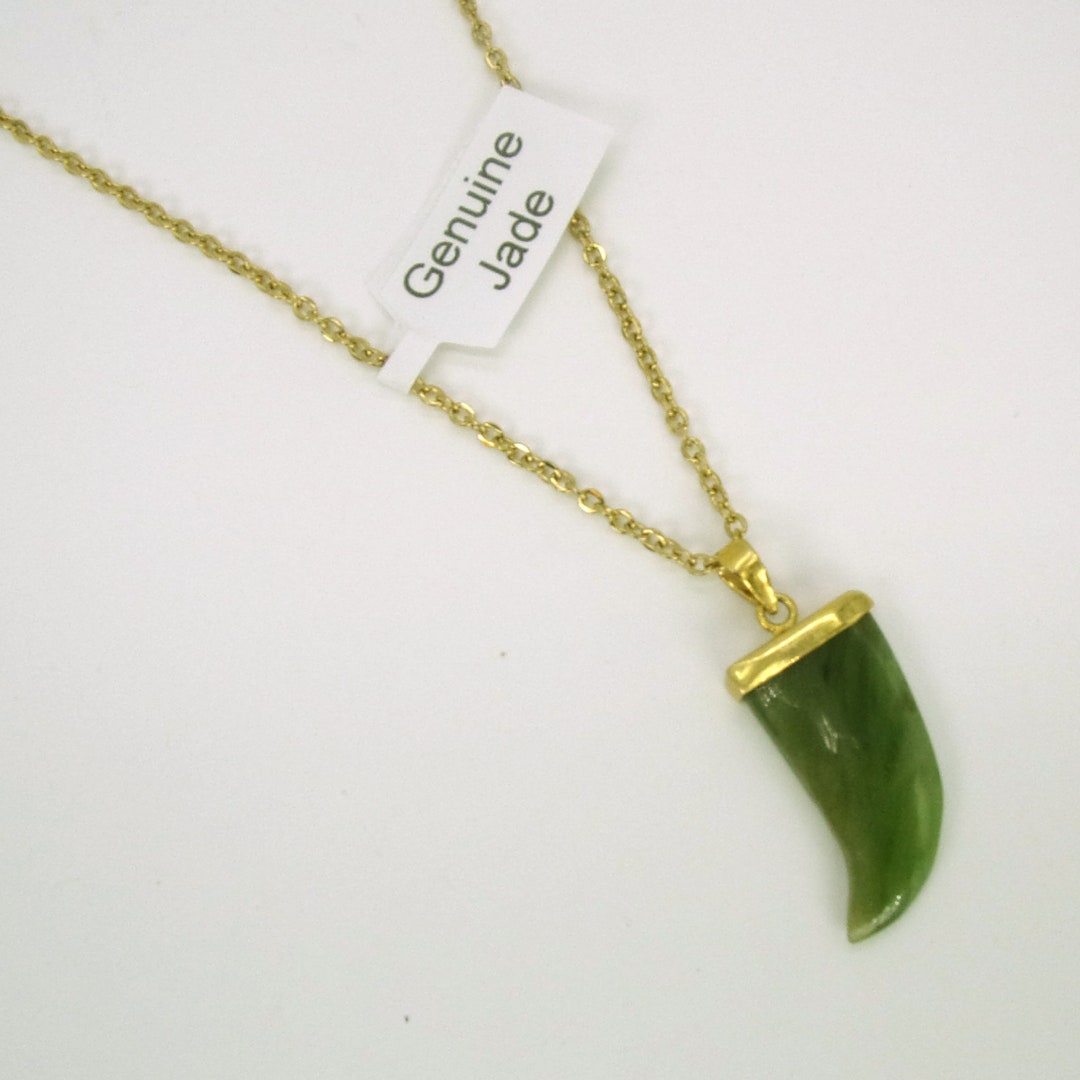 Genuine Jade Carved Claw Neckace,jade Carved Bear Claw Necklace,jade ...