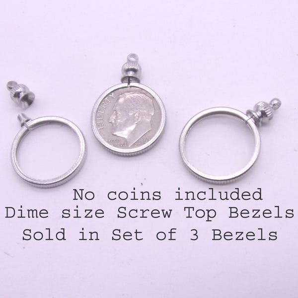 Coin Bezel Set Necklace - Etsy