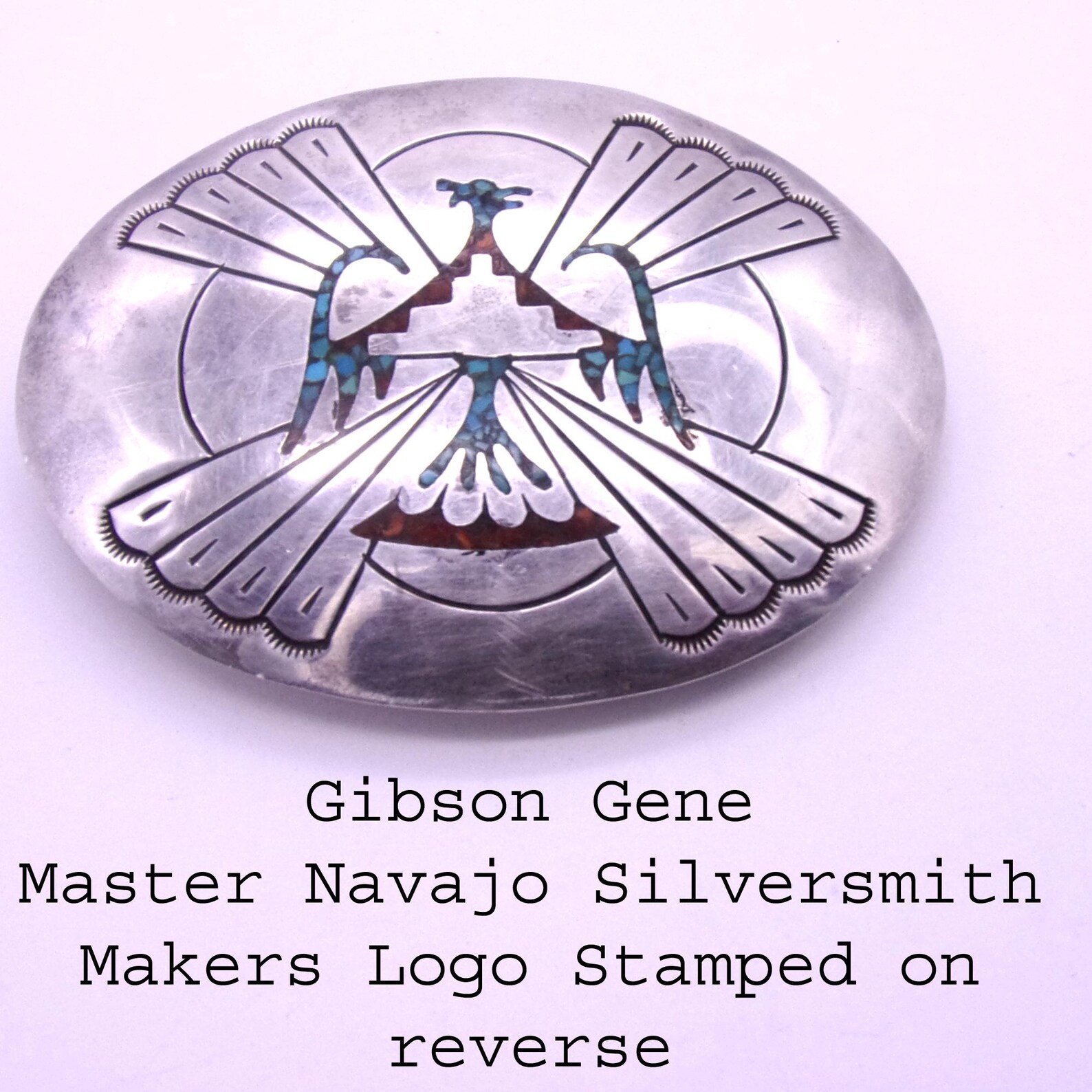 Native American Buckle by Gibson Gene Navajo Master Silversmith ...