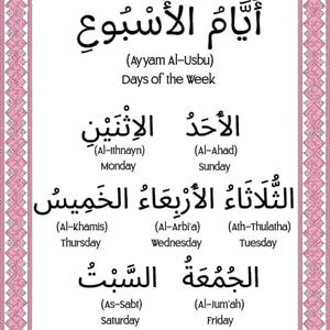 Arabic Classroom Posters - Etsy