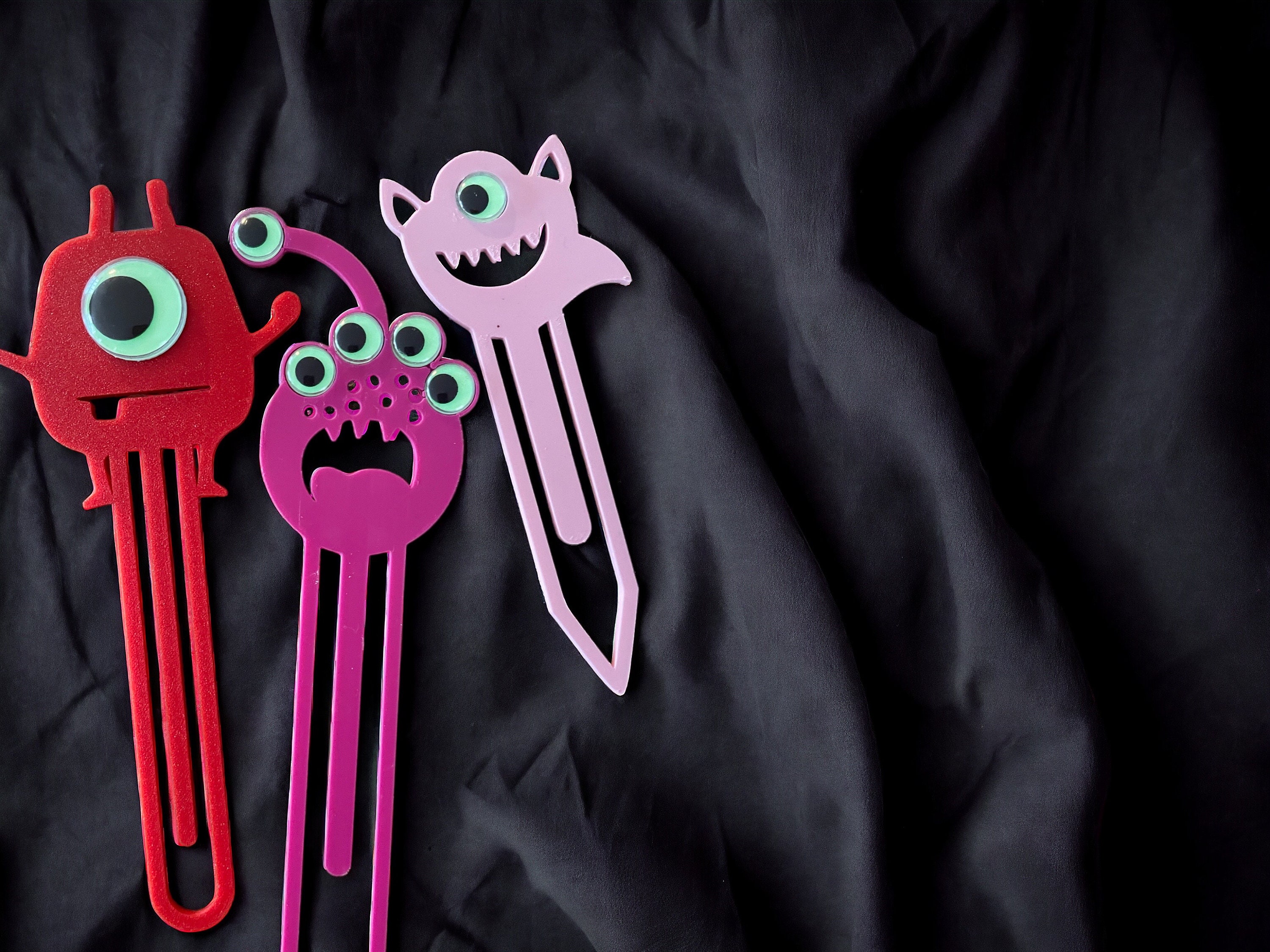 Love Monster Bookmarks Quirky 3D Printed Valentines Gifts With Glow in ...
