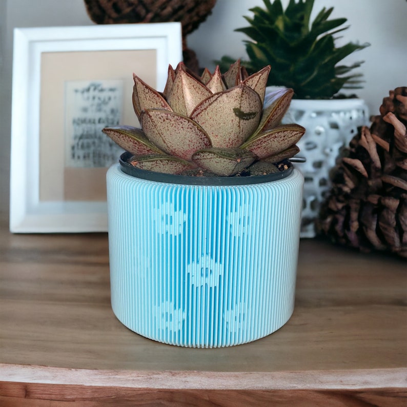 3D Printed Hidden Flower Succulent Planter Small Planter Flower Design ...