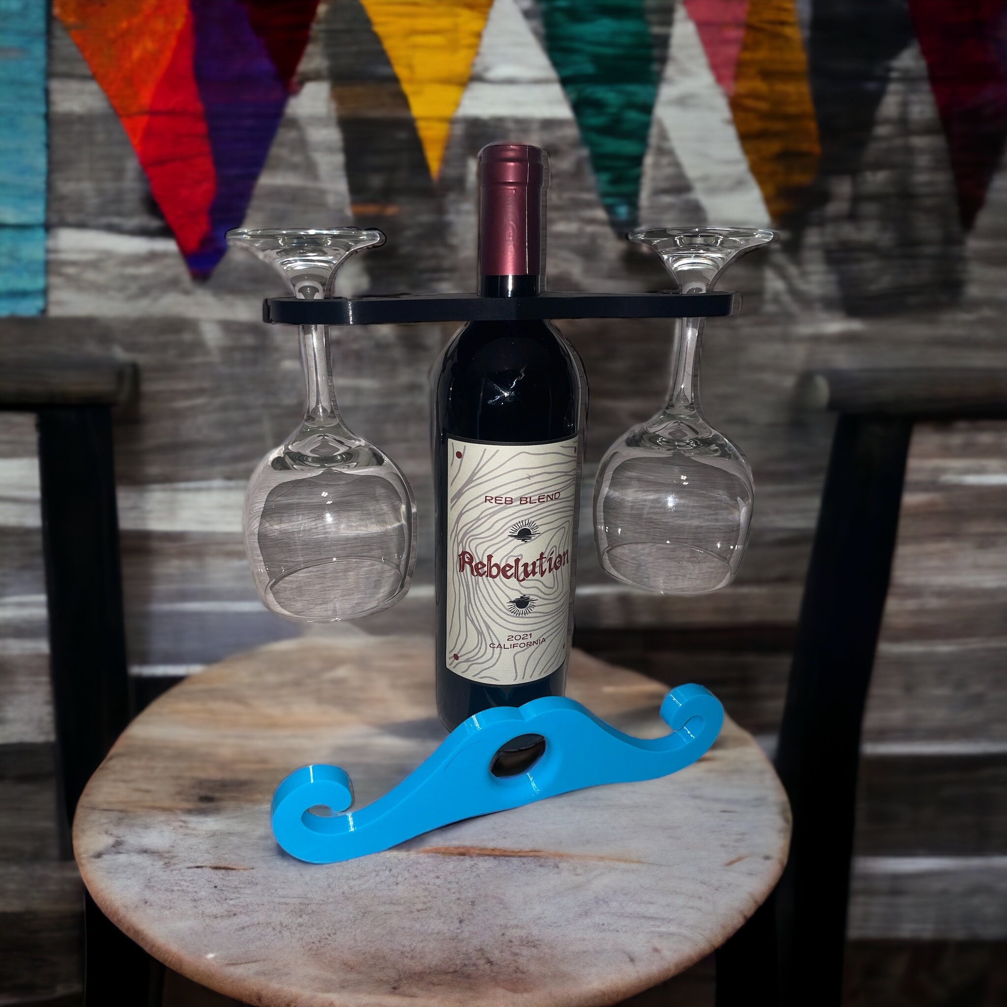 Mustache Wine Butler Wine Glass Holder Wine Bottle Butler - Etsy